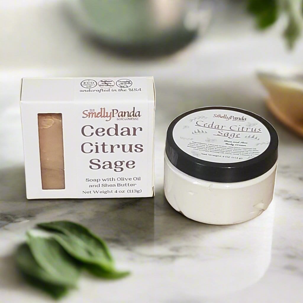 Cedar Citrus Sage Self Care Duo Bundle - Vegan Skincare Set – The ...